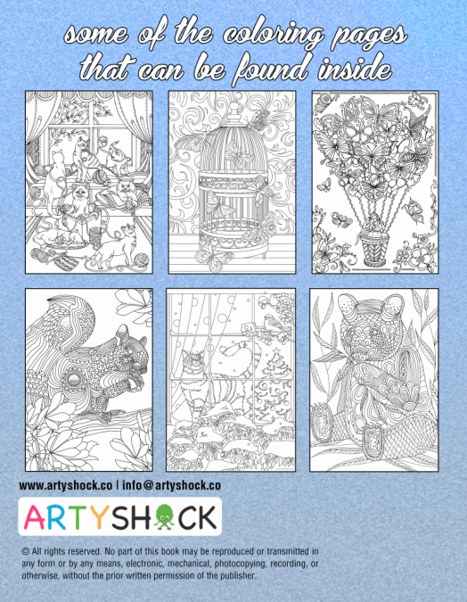 Inspirational Nature Coloring Book: Gorgeous Hand-Drawn Wild Animals ...