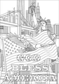 FREE Printable Fourth of July Coloring Pages – Favoreads Coloring Club